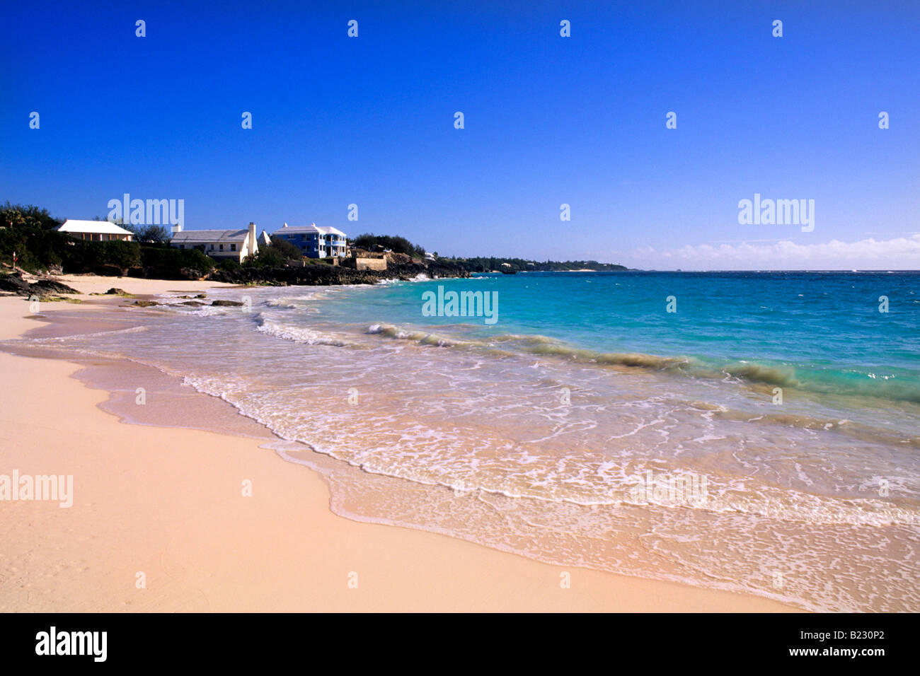 Waves on the beach, Bermuda Stock Photo - Alamy