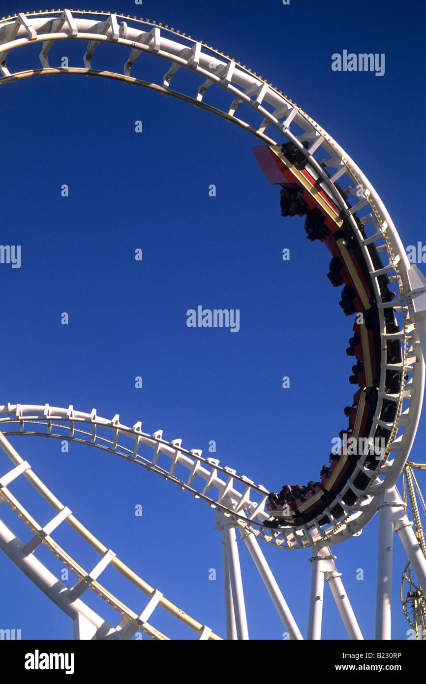 Low angle view of roller coaster, Maryland, USA Stock Photo - Alamy
