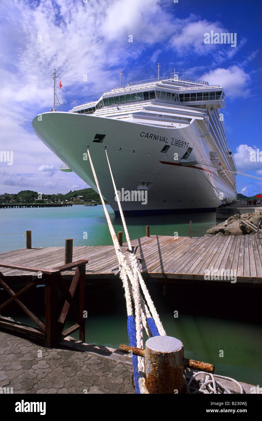 Ship moored at harbor, Lesser Antilles, Leeward Islands, Antigua and ...
