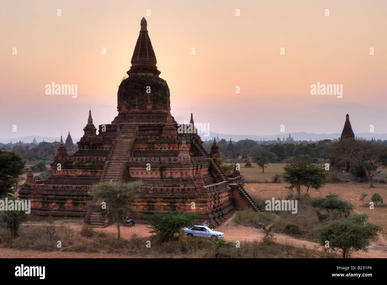 High angle view of pagodas on landscape, Bagan, Myanmar Stock Photo - Alamy