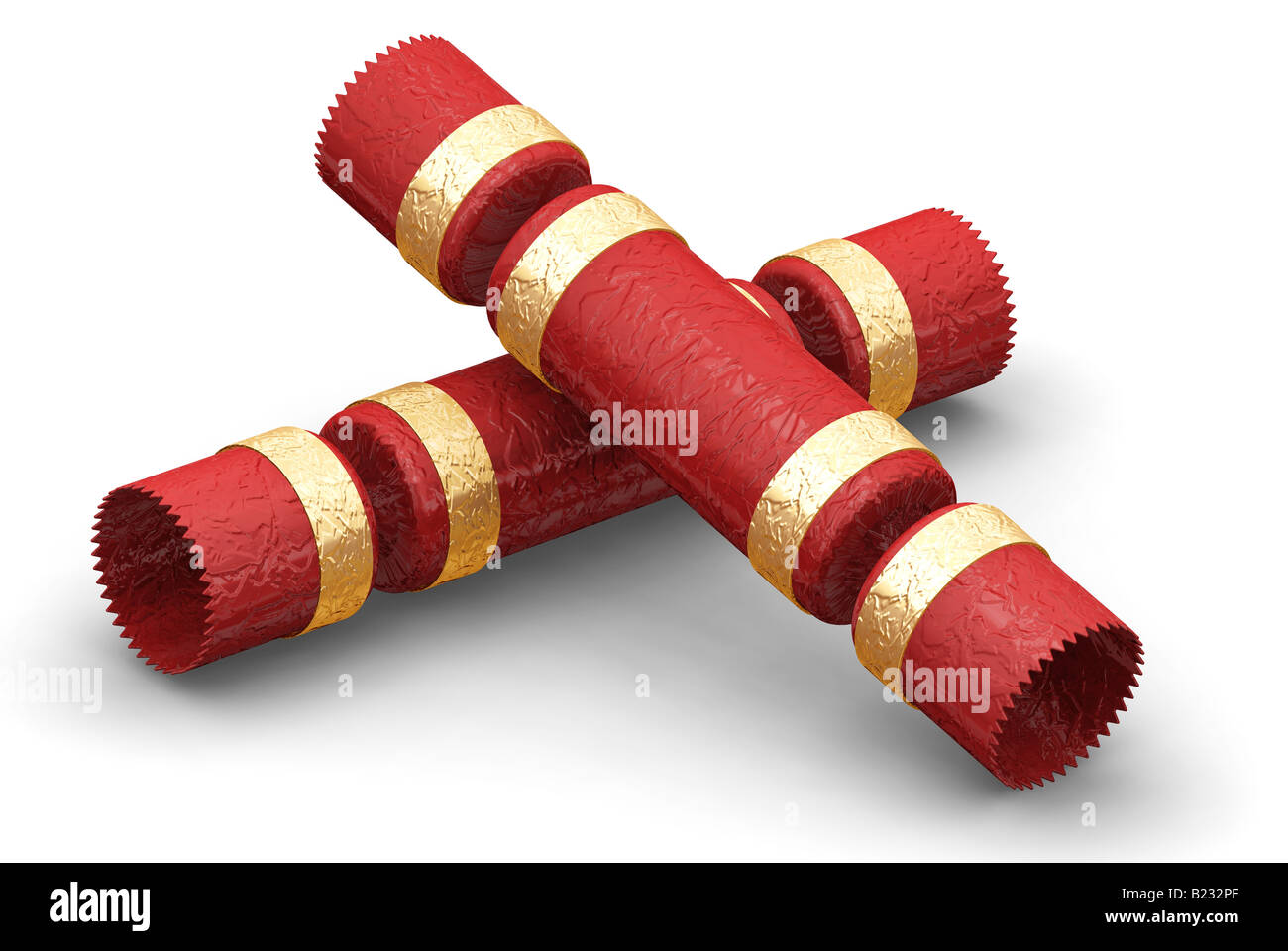 3D render of Christmas crackers Stock Photo - Alamy