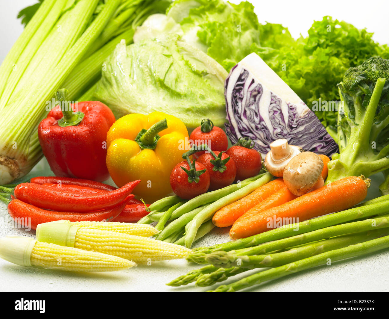 selection of fruits and vegetables Stock Photo - Alamy