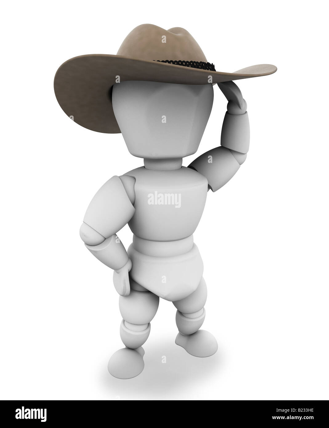 3D render of a conceptual cowboy Stock Photo - Alamy