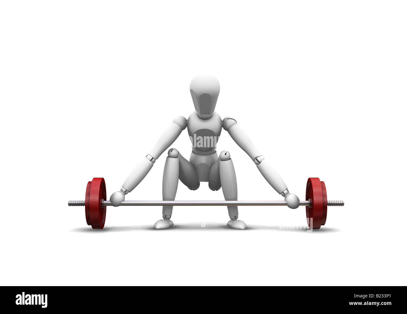 3D render of a man weight lifting on a white background Stock Photo - Alamy