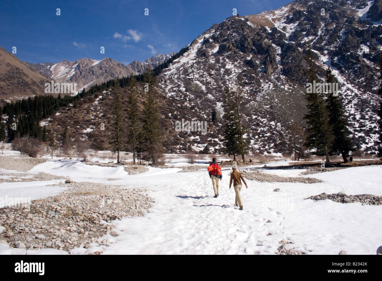 View on the Ala Archa National Park a park located approximately 40 km ...
