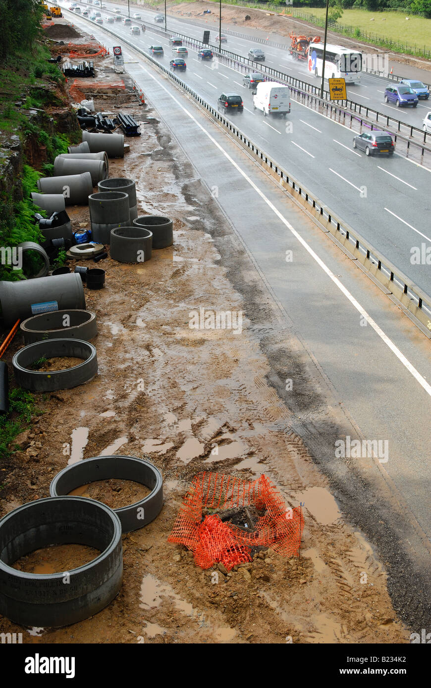 Motorway Construction Stock Photo - Alamy