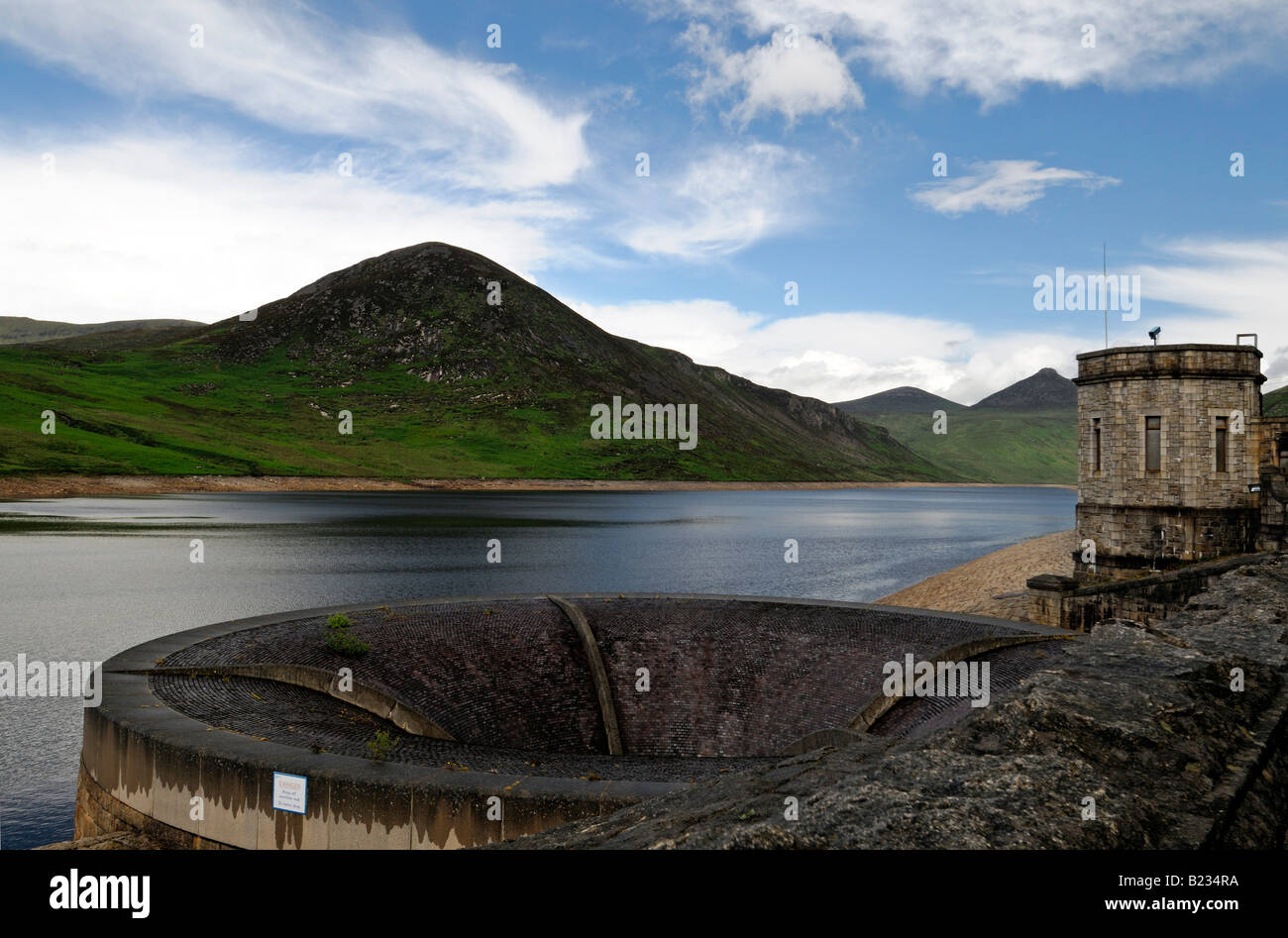 overflow sluice of the silent valley water reservoir with mourne ...