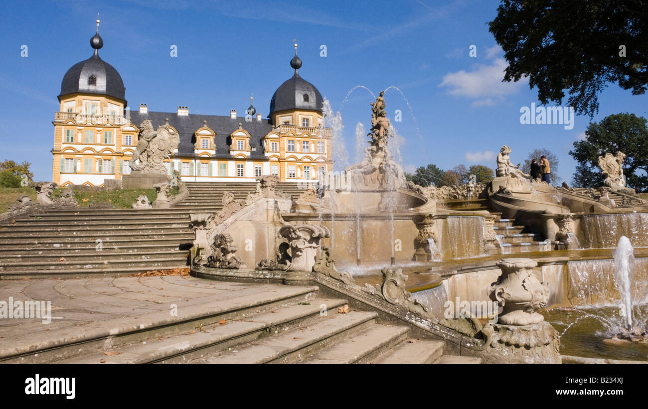 castle Palace Seehof Schloss Memmelsdorf Franconia Bavaria Germany mit ...