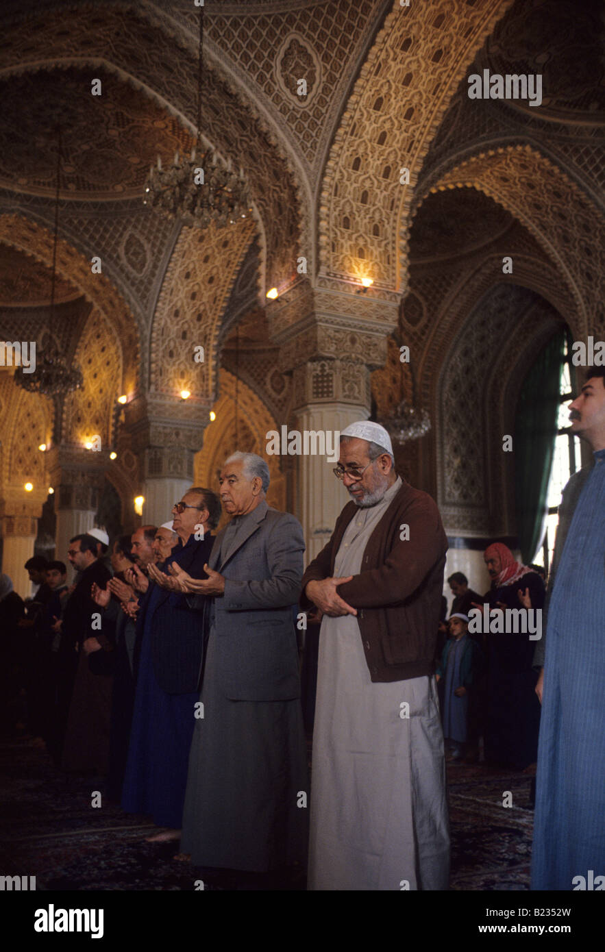 Iraqis pray in a mosque in Baghdad Iraq Stock Photo - Alamy