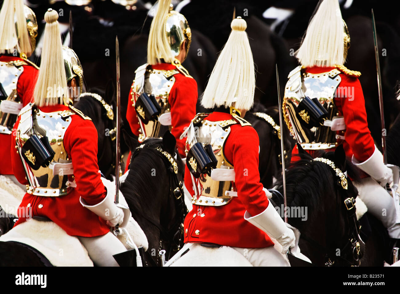 Lifeguards in Trooping the Colour ceremony,London,England,UK Stock ...