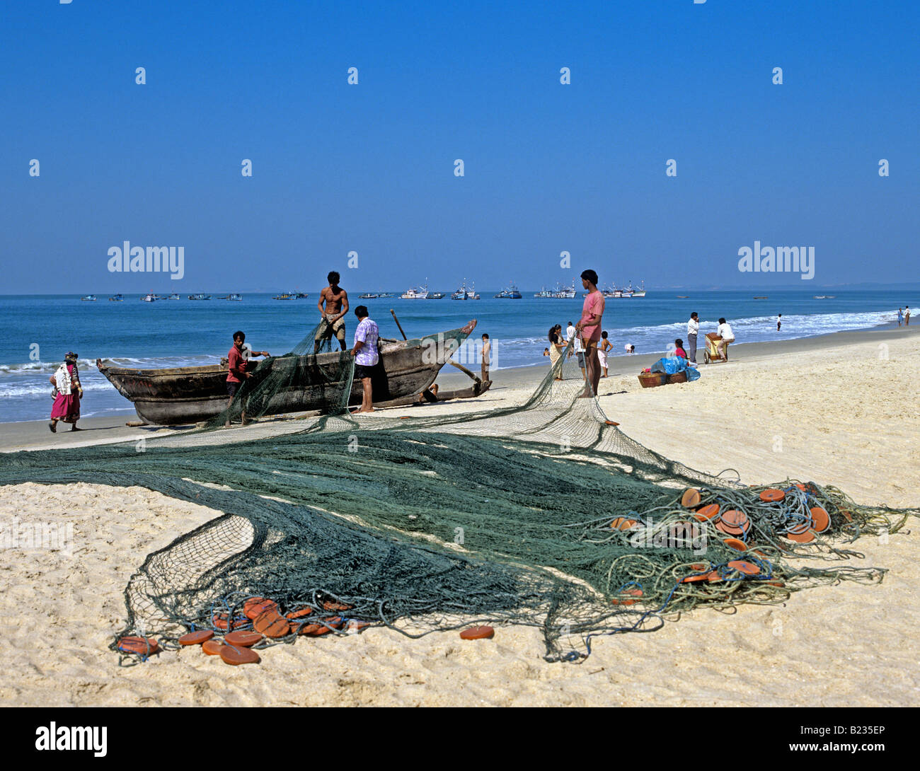 Fishing boat colva beach goa hi-res stock photography and images - Alamy