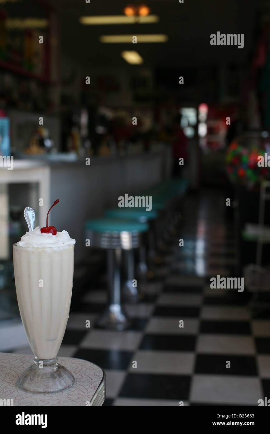 Traditional American Diner Milkshake Stock Photo - Alamy