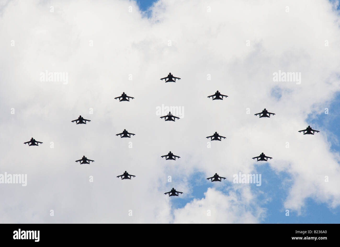 RAF planes in sky during parade procession Stock Photo - Alamy