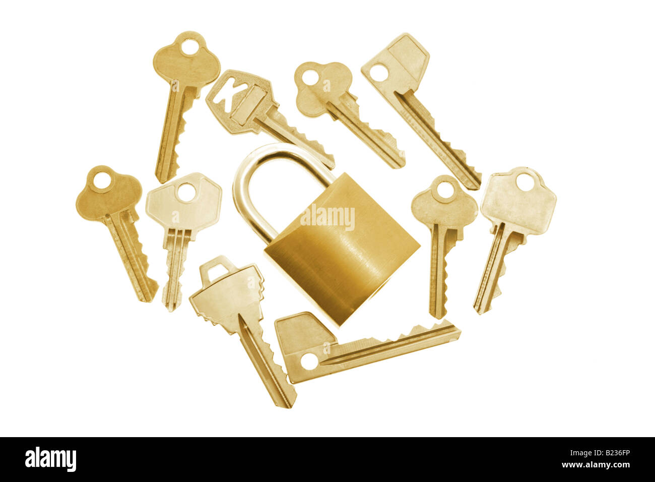 Keys and Lock Stock Photo - Alamy