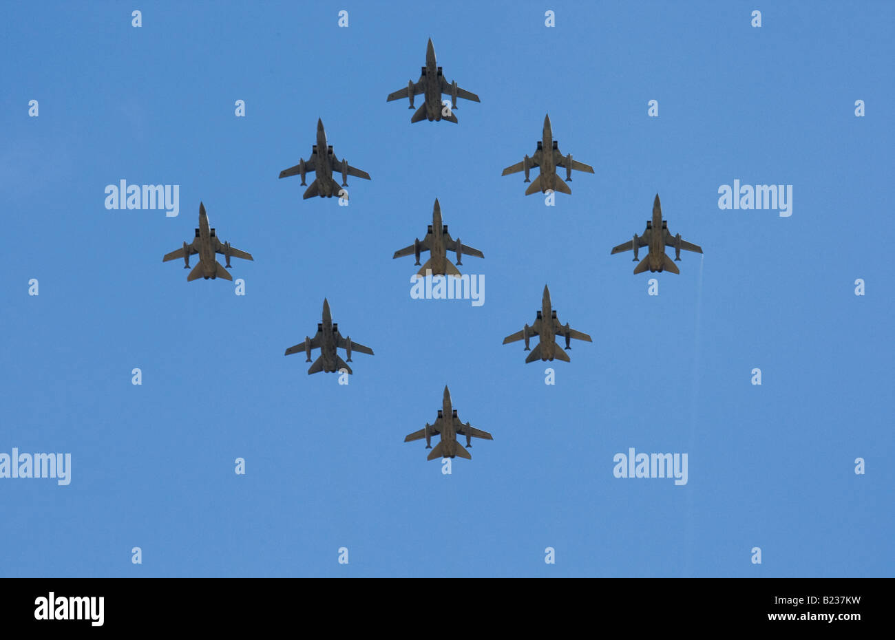 RAF flypast in parade at Lancaster in London Stock Photo - Alamy