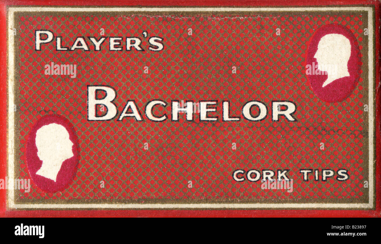 Player's Bachelor Cork Tip Cigarettes Packet 1940s 1950s FOR EDITORIAL ...