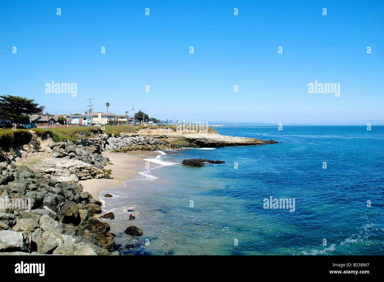 rocky california shoreline along west cliff drive santa cruz california ...