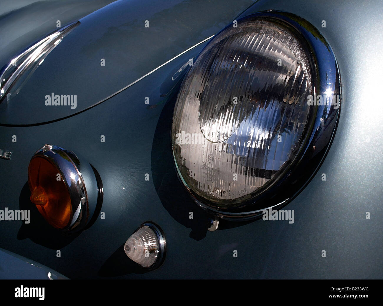 round headlight and fender of luxury auto Stock Photo - Alamy