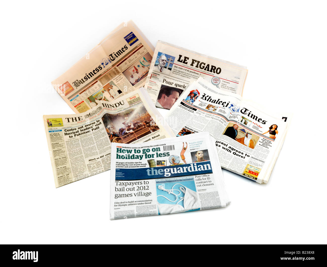 Collection of Newspapers Stock Photo - Alamy