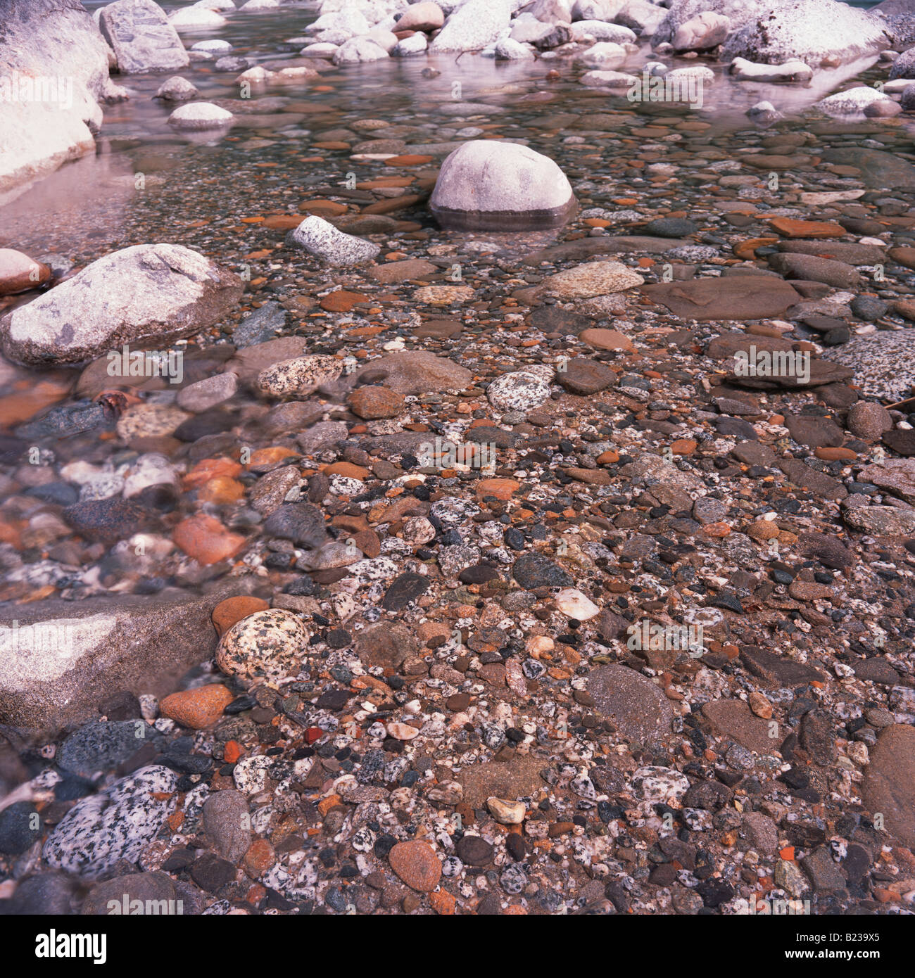 Gravel sized pool covered with crystal clear water provides excellent ...