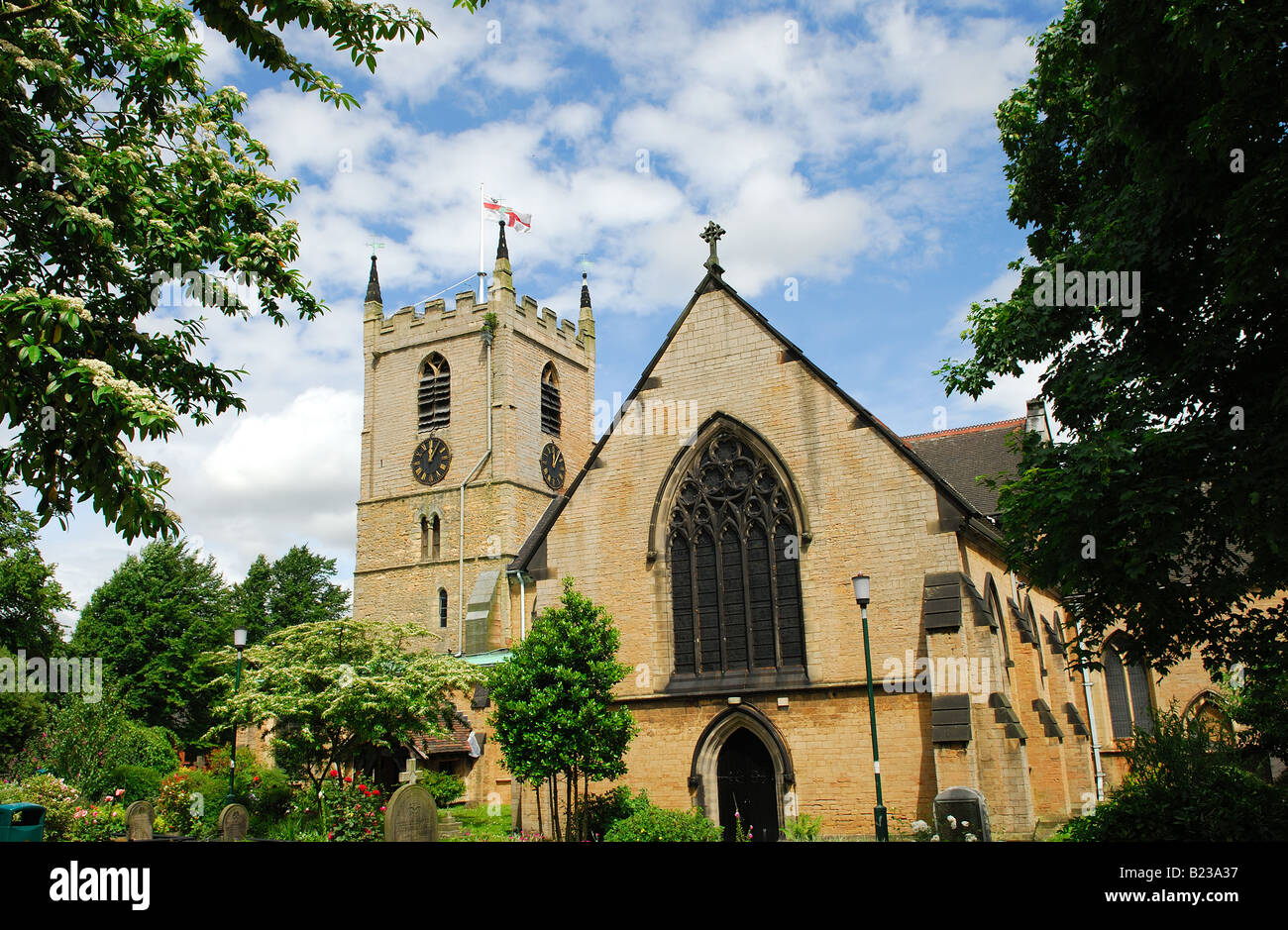 St Magdalene church Hucknall Nottinghamshire Stock Photo - Alamy