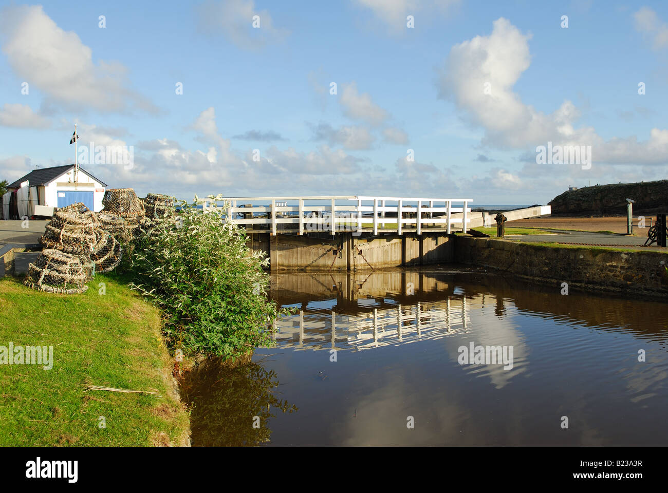 Bude lock gates Cornwall england Stock Photo - Alamy
