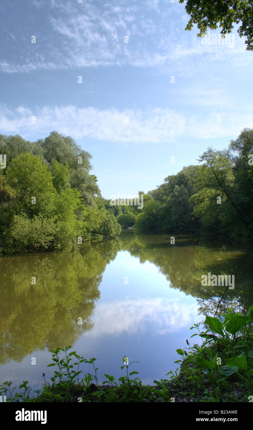 Bank of river Stock Photo - Alamy