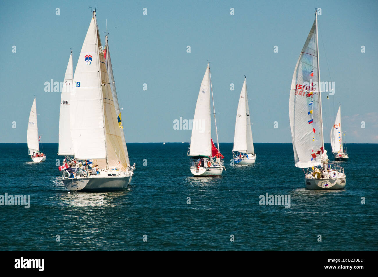 Sail Past at Canada Day celebrations in Lake Ontario Burlington Ontario ...