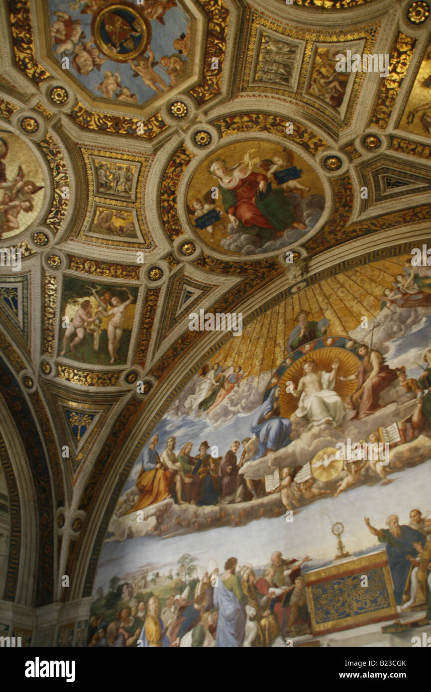 frescoes in raphael's rooms, vatican museum, rome Stock Photo - Alamy