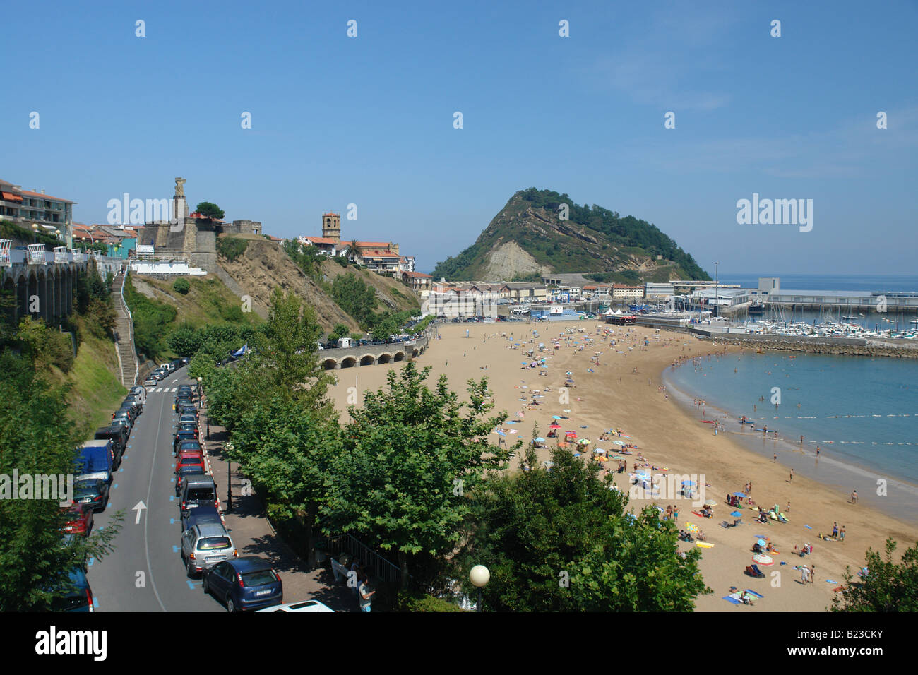 Road along beach Gipuzkoa Basque Provinces Spain Stock Photo - Alamy