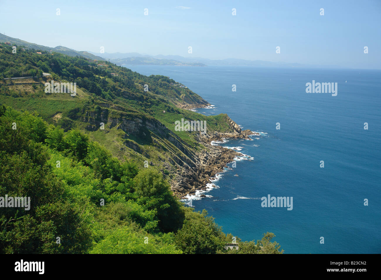 Aerial view of coastline, Basque Provinces, Spain Stock Photo - Alamy