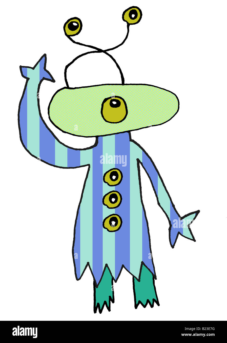 Children's style Illustration of monster/robot creatures Stock Photo ...
