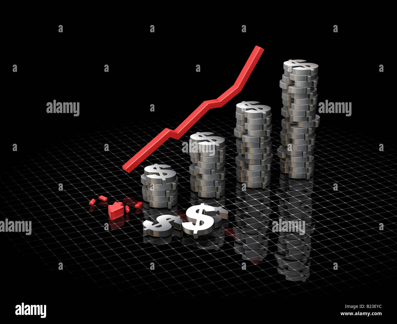 3D render of a graph Stock Photo - Alamy