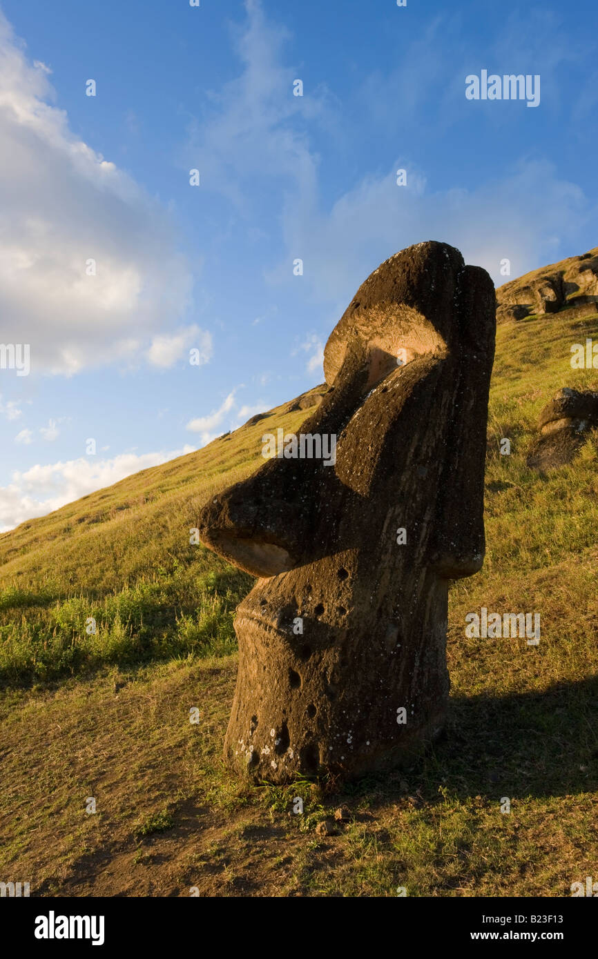 South America Chile Rapa Nui Easter Island giant monolithic stone Maoi ...