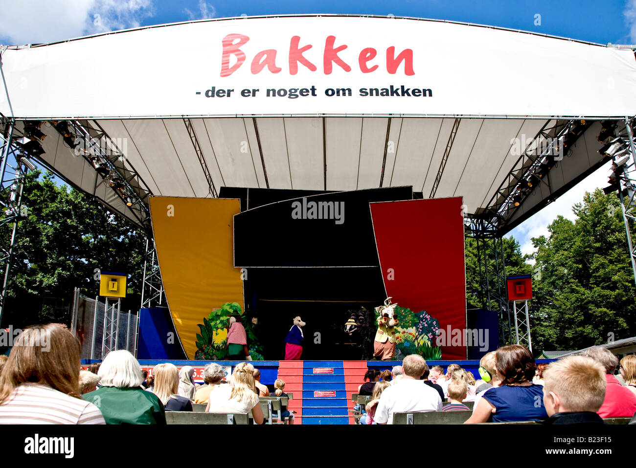 Stage performence at Bakken amusement park Stock Photo - Alamy