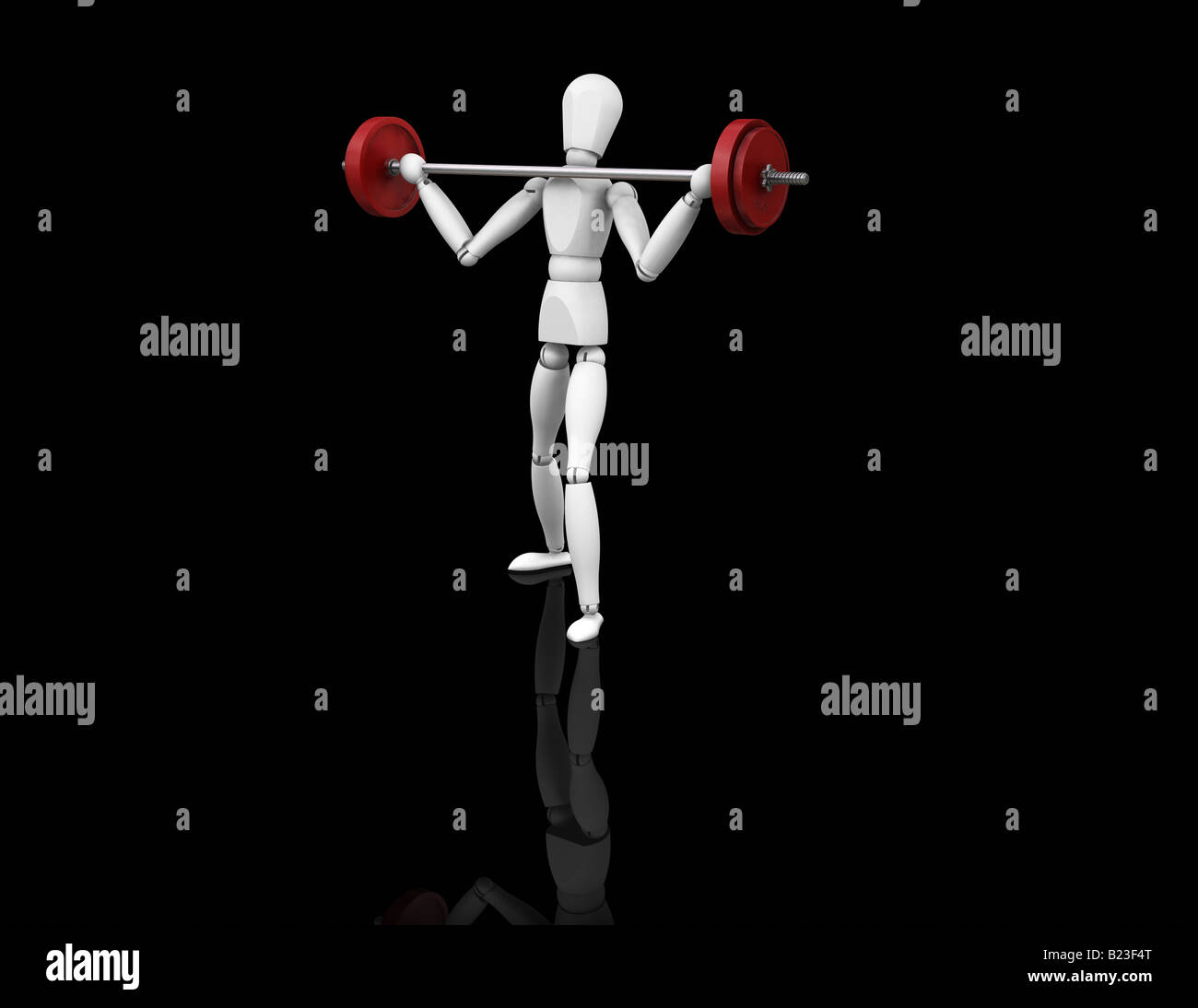 3D render of someone lifting weights Stock Photo - Alamy