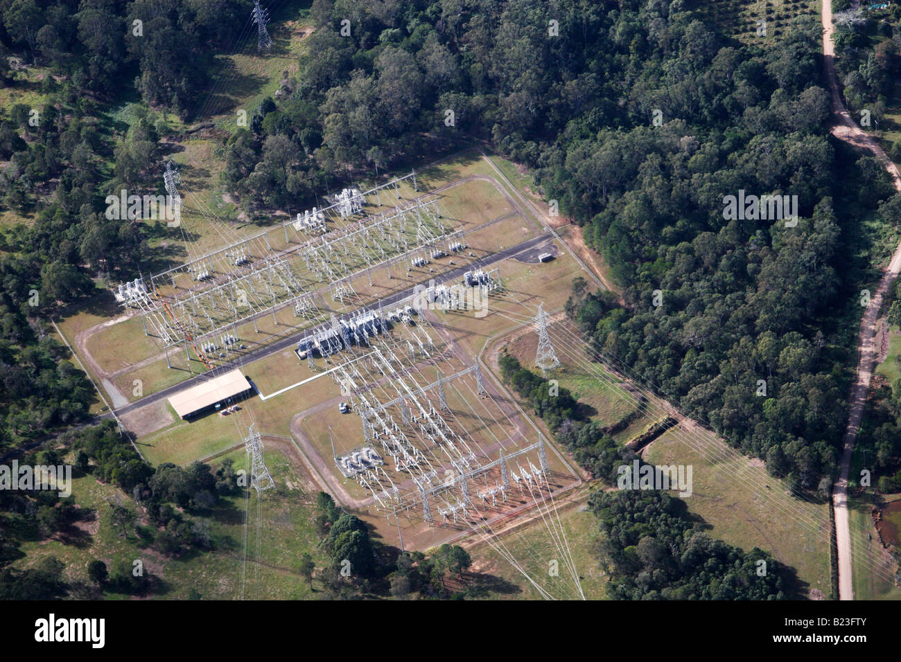 Aerial electric substation hi-res stock photography and images - Alamy