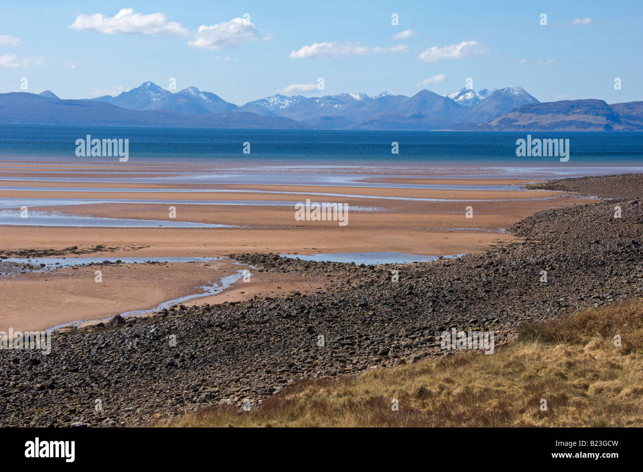 Looking west across Inner Sound from Applecross to Skye Highland Region ...