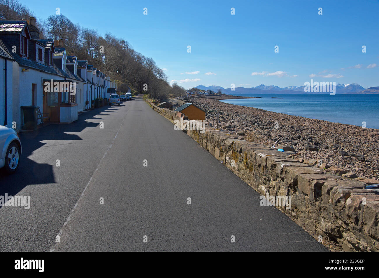 Looking west across Inner Sound from Applecross to Skye Highland Region ...