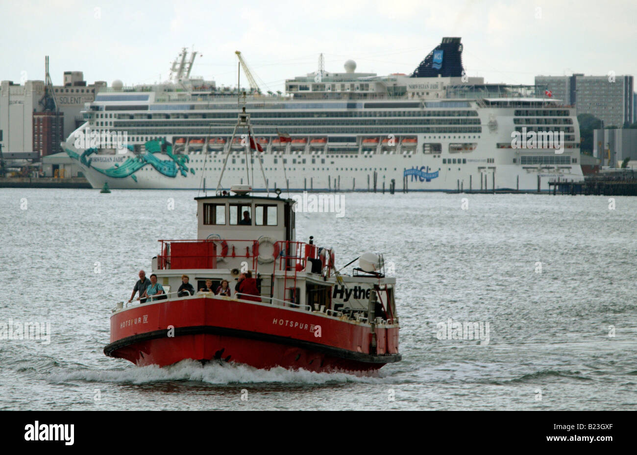 Hythe passenger ferry crossing Southampton Water southern England UK ...