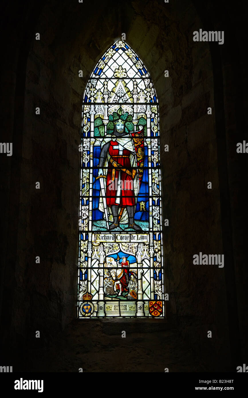 Stained Glass Window, the Interior of Dore Abbey and Church, near the ...