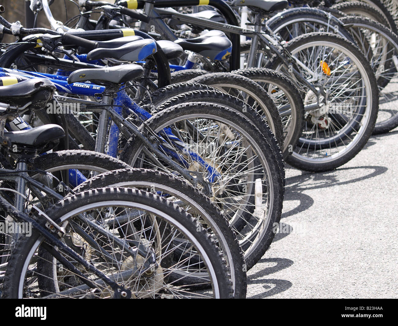 A row of bicycles Stock Photo - Alamy