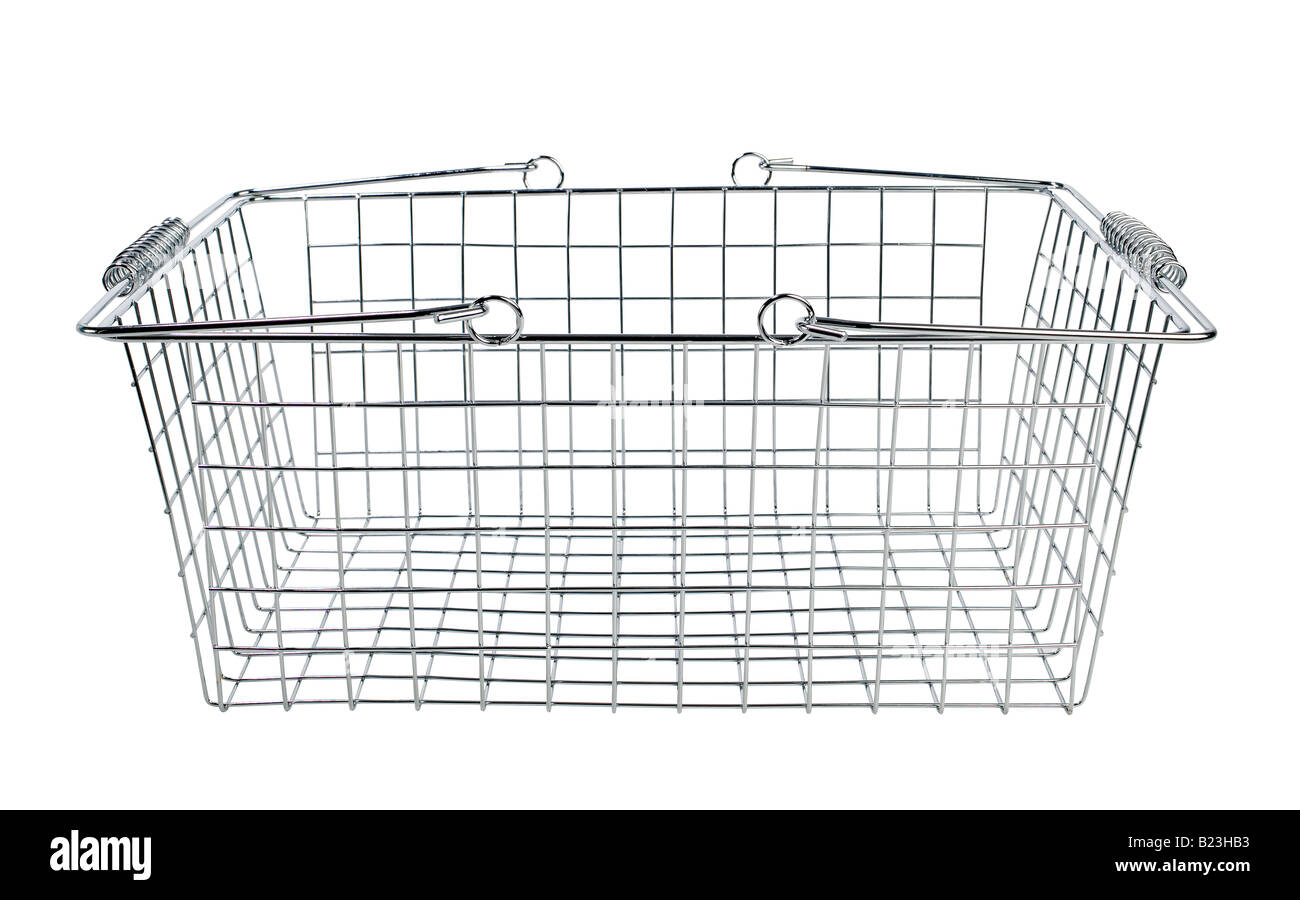 Shopping wire basket Stock Photo - Alamy