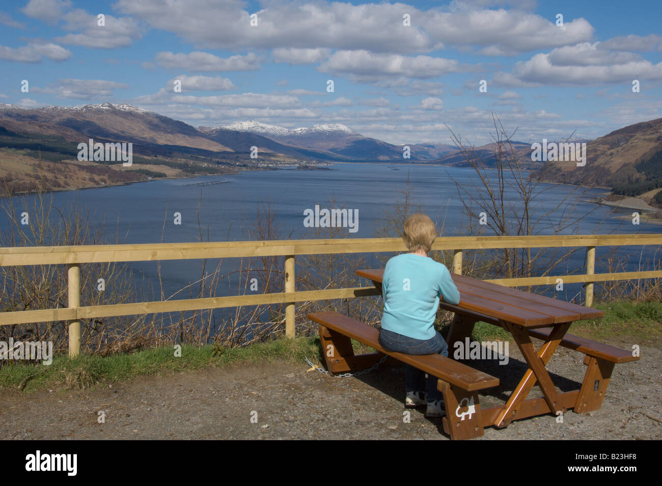 Loch Carron looking north from ne r Stromeferry Highland Region ...