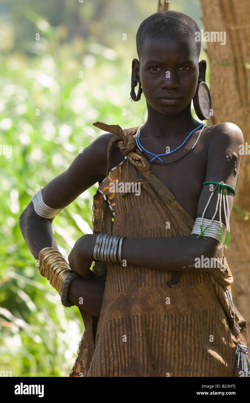 Mursi in Omo Valley, Ethiopia Stock Photo - Alamy
