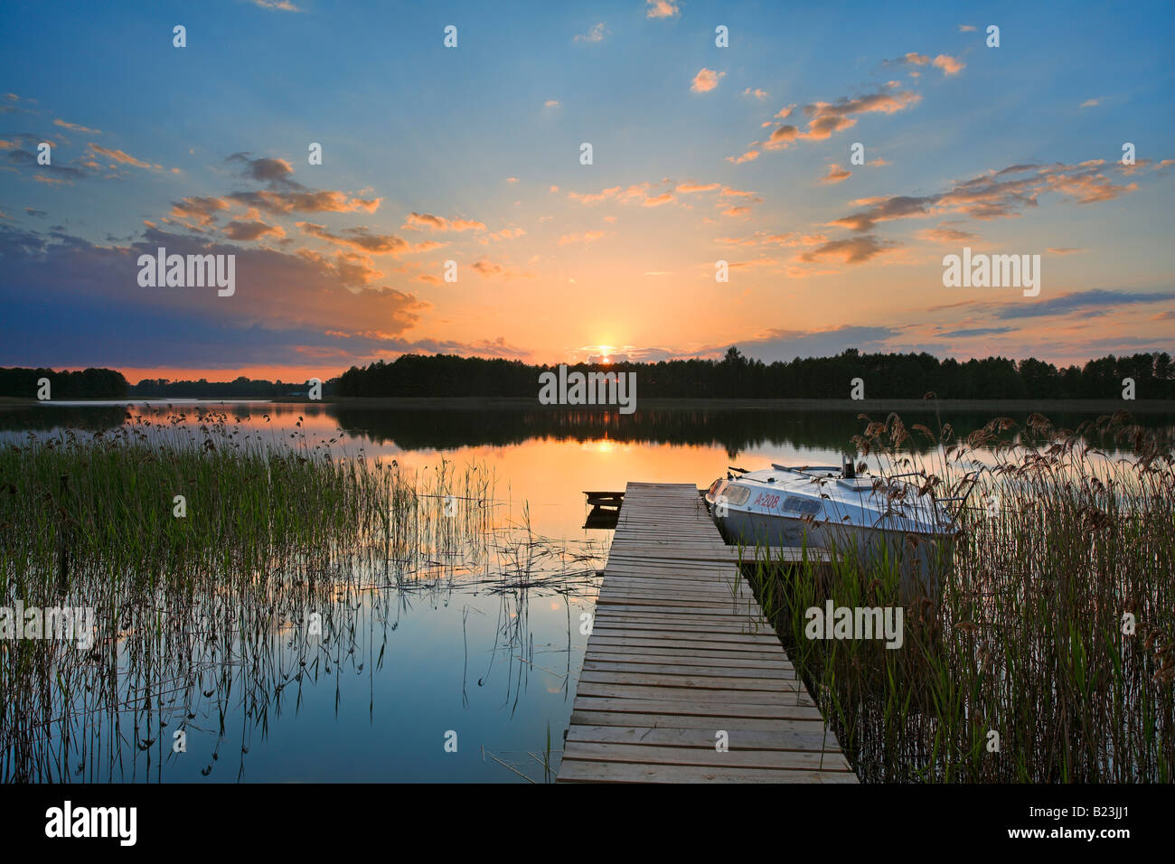 Lake in Mazury region Stock Photo - Alamy