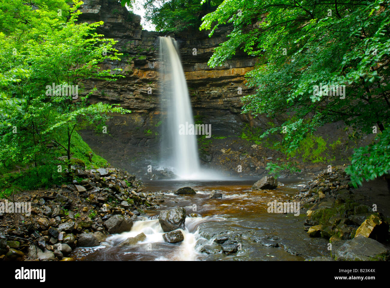 Hardraw Force, near Hawes, Wensleydale, Yorkshire Dales National Park ...