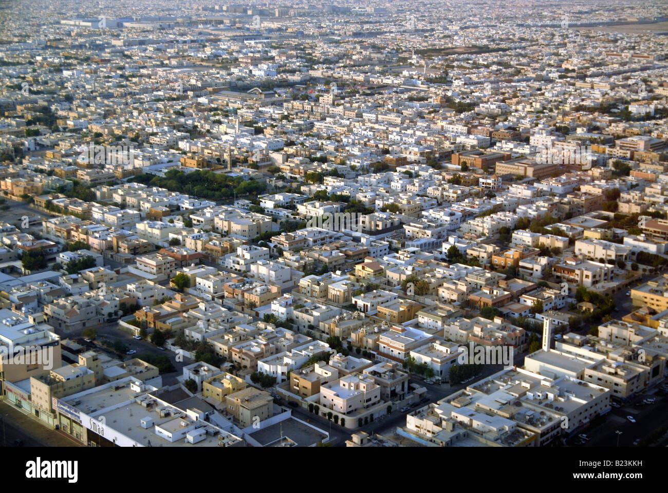 Aerial view showing residential and commercial districts of Riyadh ...
