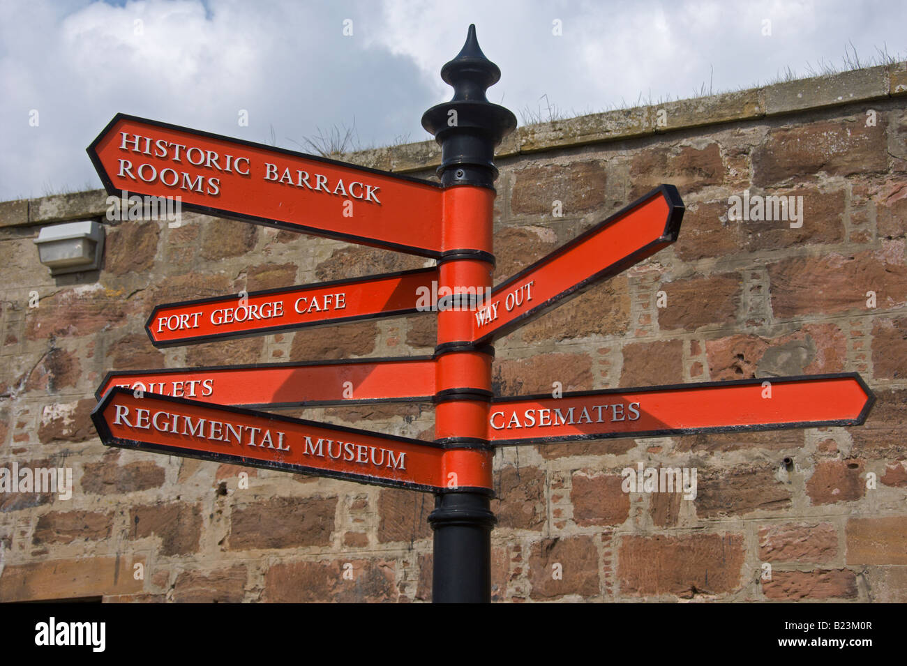 Colourful sign Fort George Nairn Inverness Highland Region Scotland ...