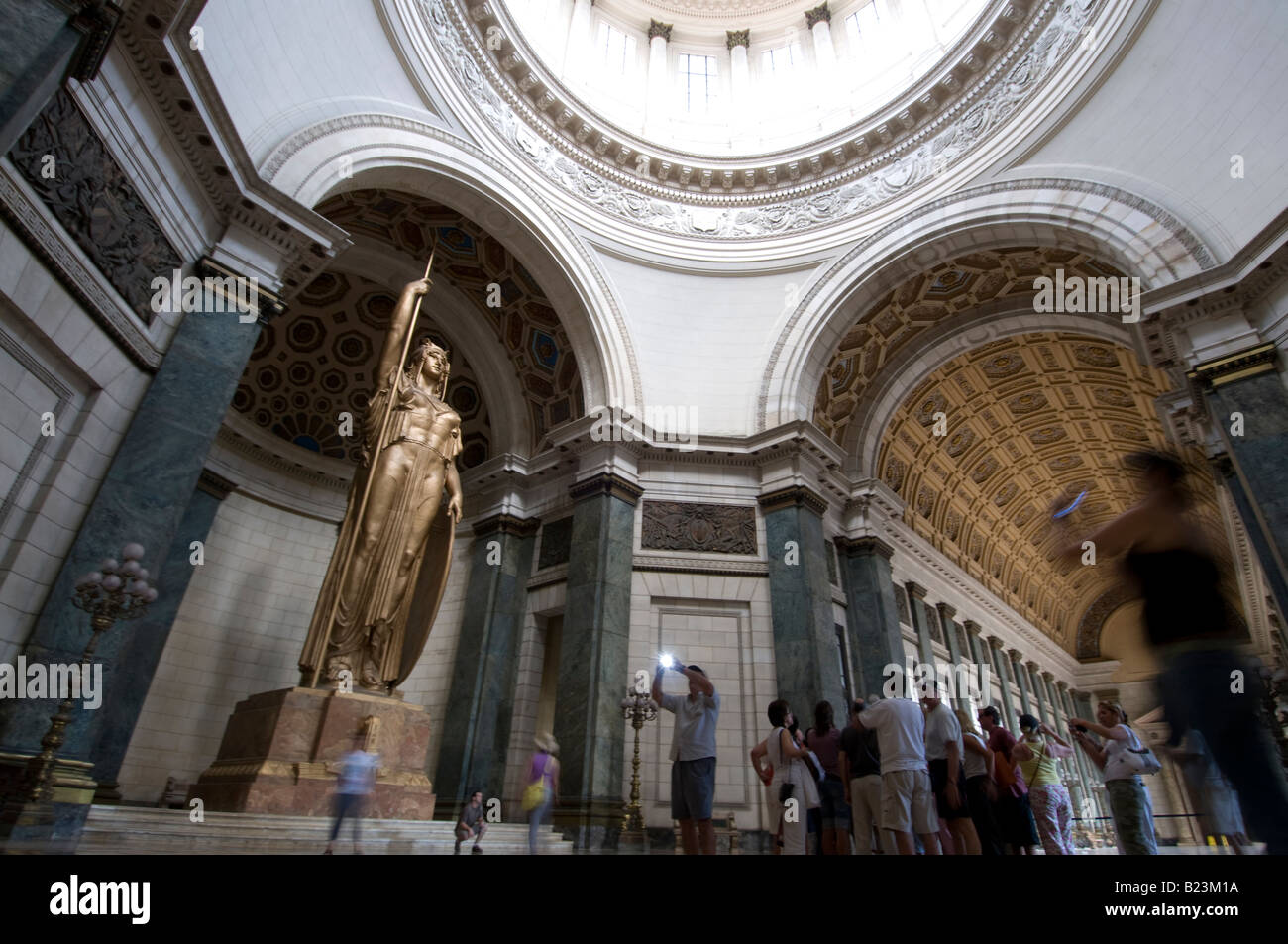 Interior of the Capitolio, Havana, Cuba, with view of the dome and the ...